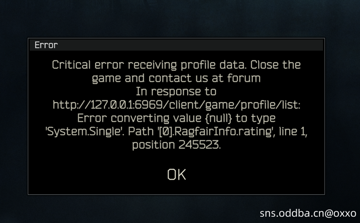 请教大佬 这是什么情况？已加MG-Mod，在跳蚤卖东西的时候提示错误，然后只有背景图，alt+f4后进游戏就这样了。-ODDBA社区