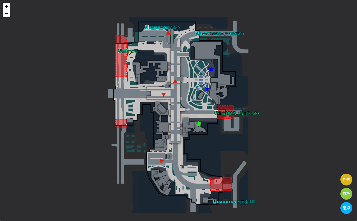 【AKI-3.7.x~3.8.0】实时地图 v1.1.1，新增中心区。-ODDBA社区