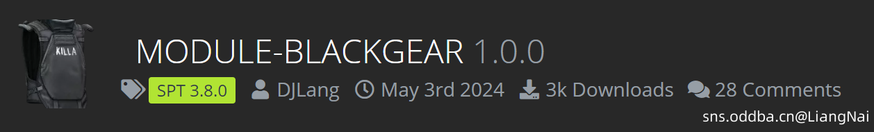 【SPT-AKI 3.8.x】MODULE-BLACKGEAR（黑色护甲） 汉化 – 可自定义-ODDBA社区