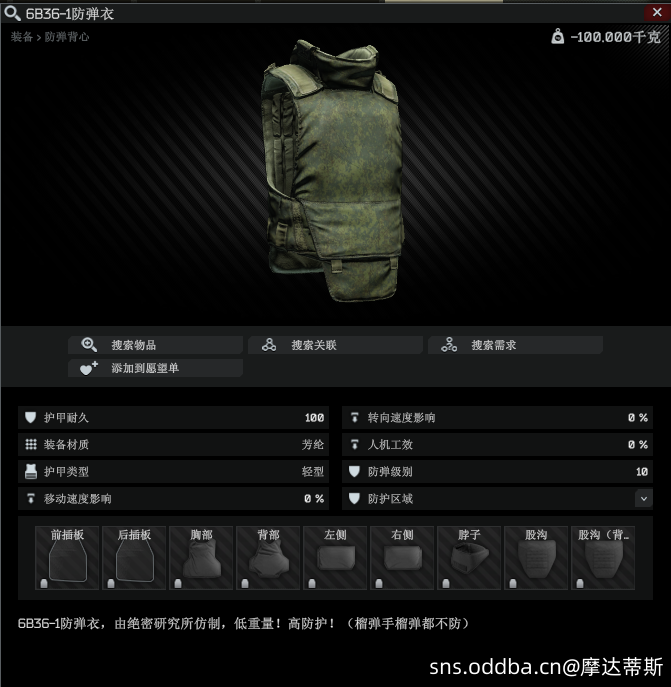 6B36-1防弹衣及其防弹板-ODDBA社区