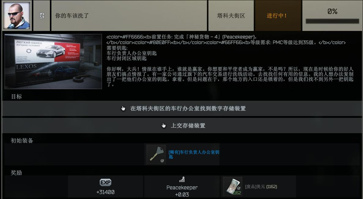 [3.7.X]KEYS REQUIRED FOR QUESTS显示任务所需钥匙-ODDBA社区